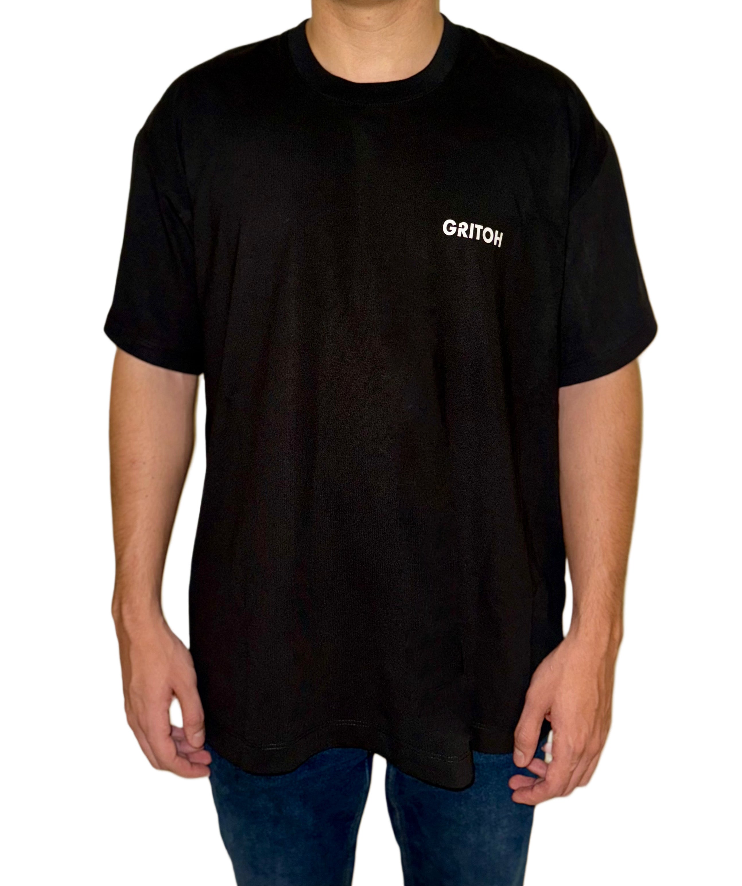 Playera oversized negra logo – GRITOH